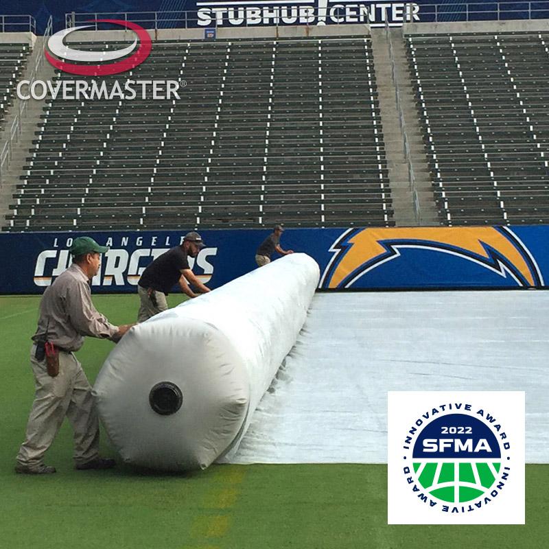 Inflatable Field Tarp Rollers | TarpMate Air Roller System | Covermaster